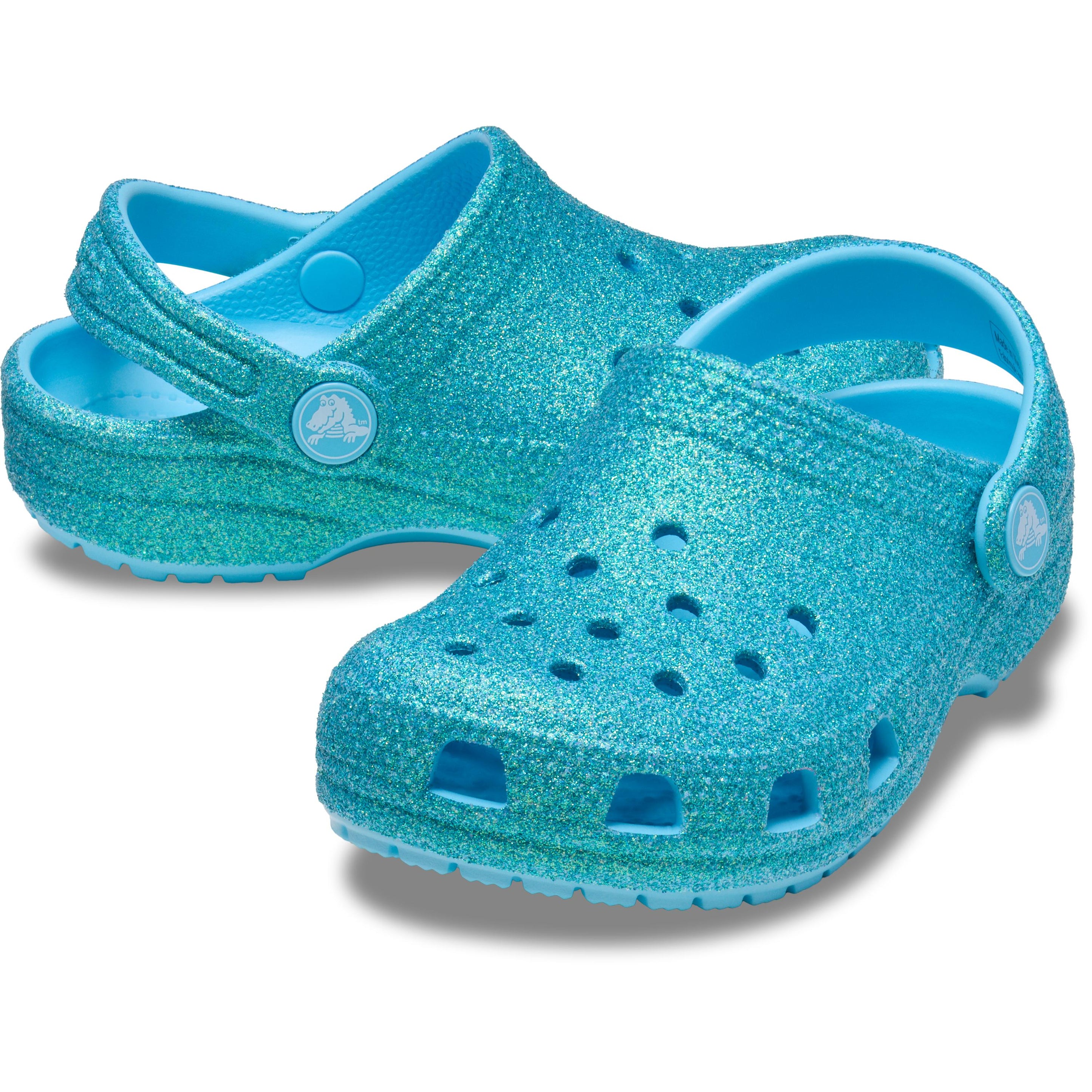 Crocs Classic Iridescent Glitter Clog Toddlers Tinted Glass – Little ...