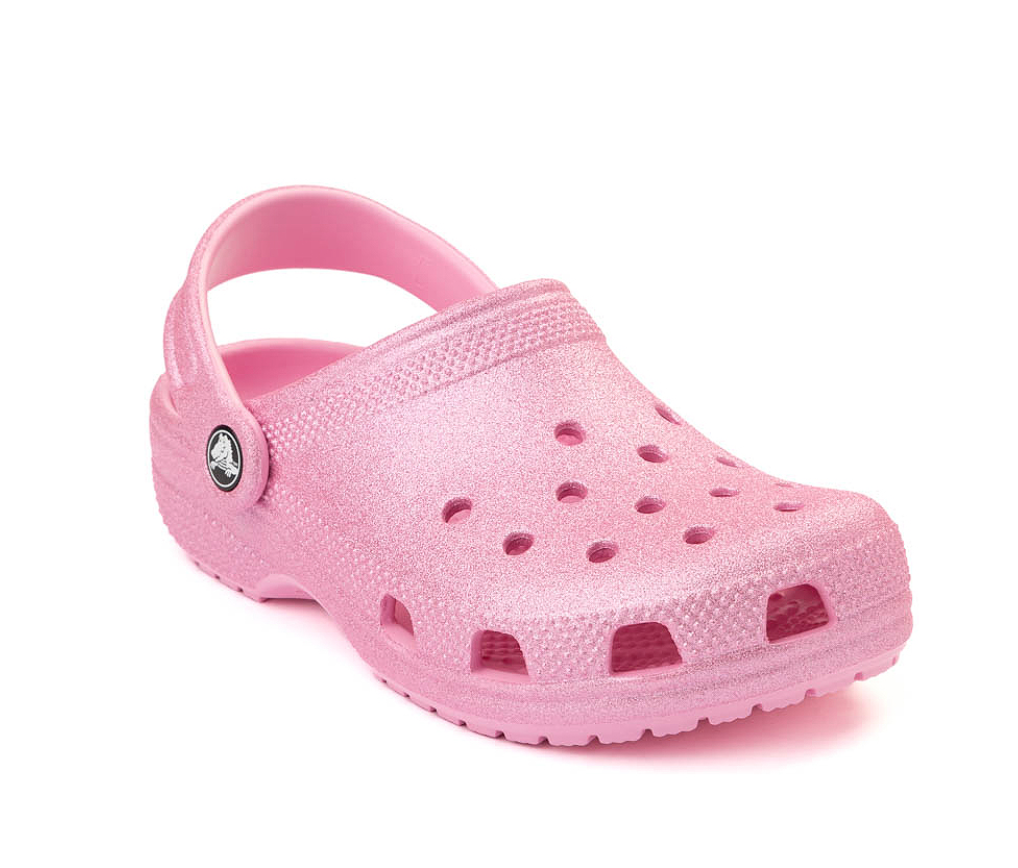 Crocs Classic Glitter Clog Kids/Youth Pink Tweed – Little Trooper Limited